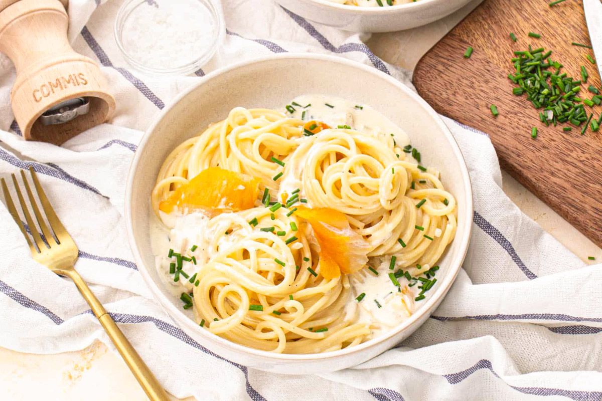Spaghetti au Haddock Crémeux & Herbes Fraîches - Recette - Les Commis