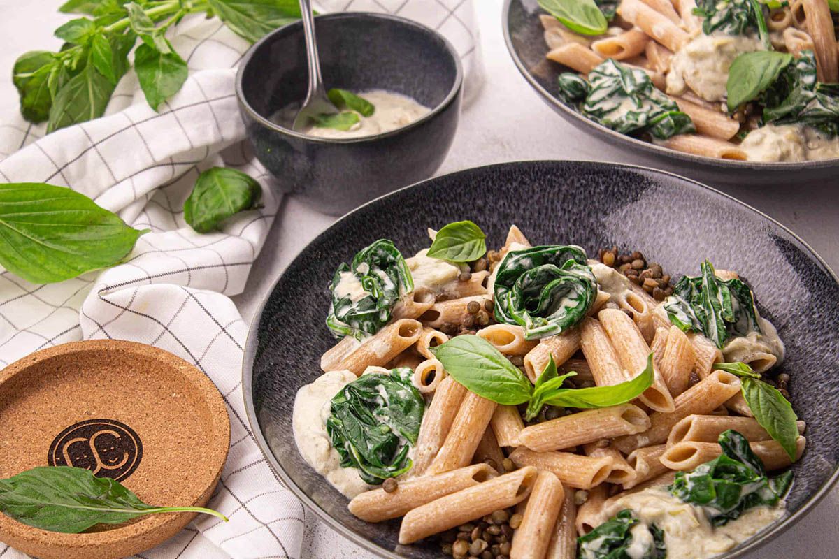 Fusilloni & Épinards à la Crème d'Artichaut - Recette - Les Commis