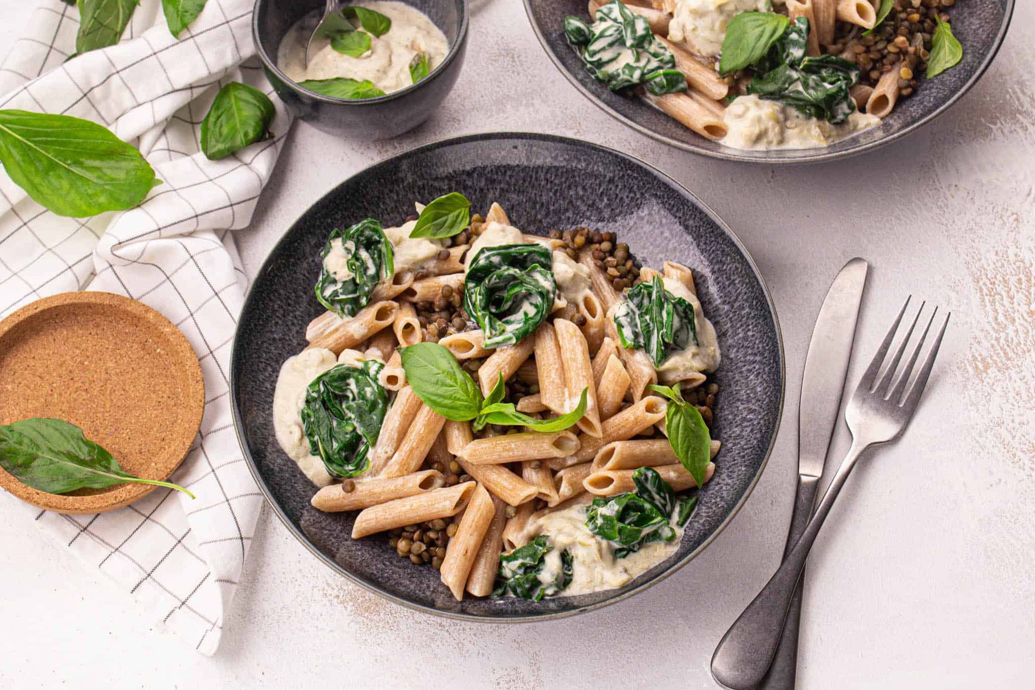 Fusilloni & Épinards à la Crème d'Artichaut - Recette - Les Commis