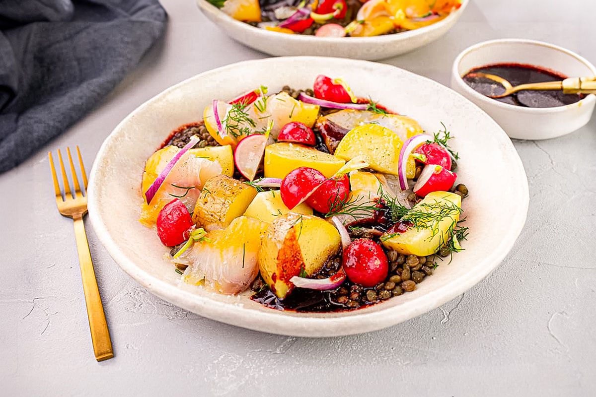 Haddock Fumé & Vinaigrette Framboise - Recette - Les Commis